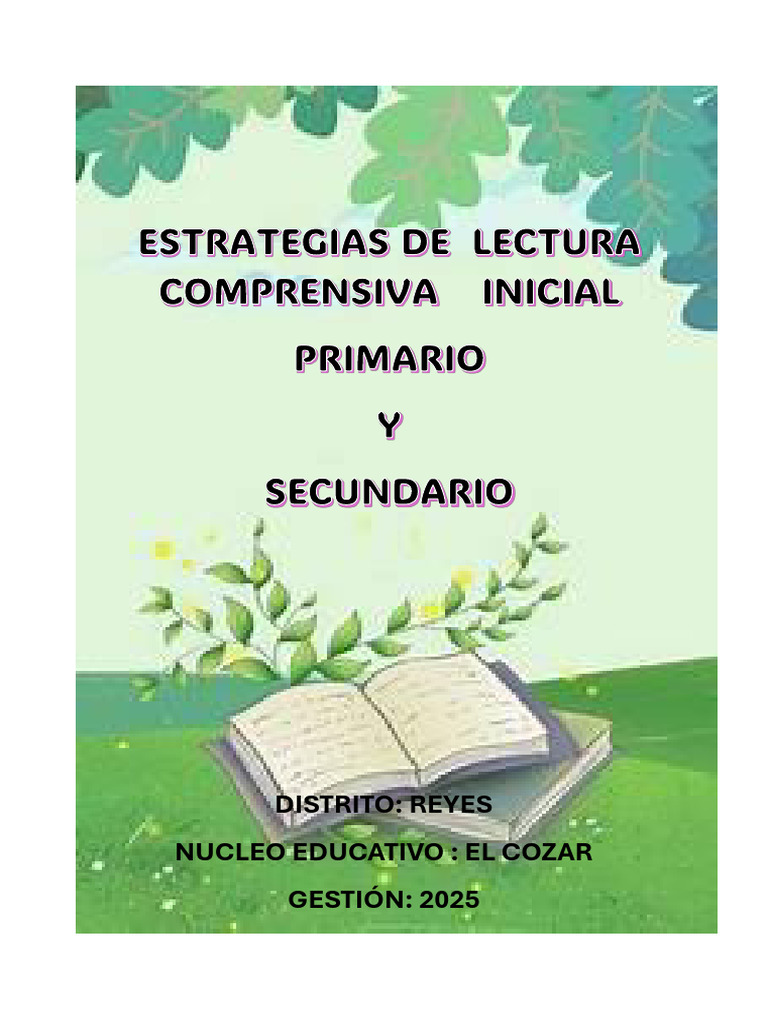 Estrategias de Comprension Lectora 2025 | PDF | Comprensión lectora ...