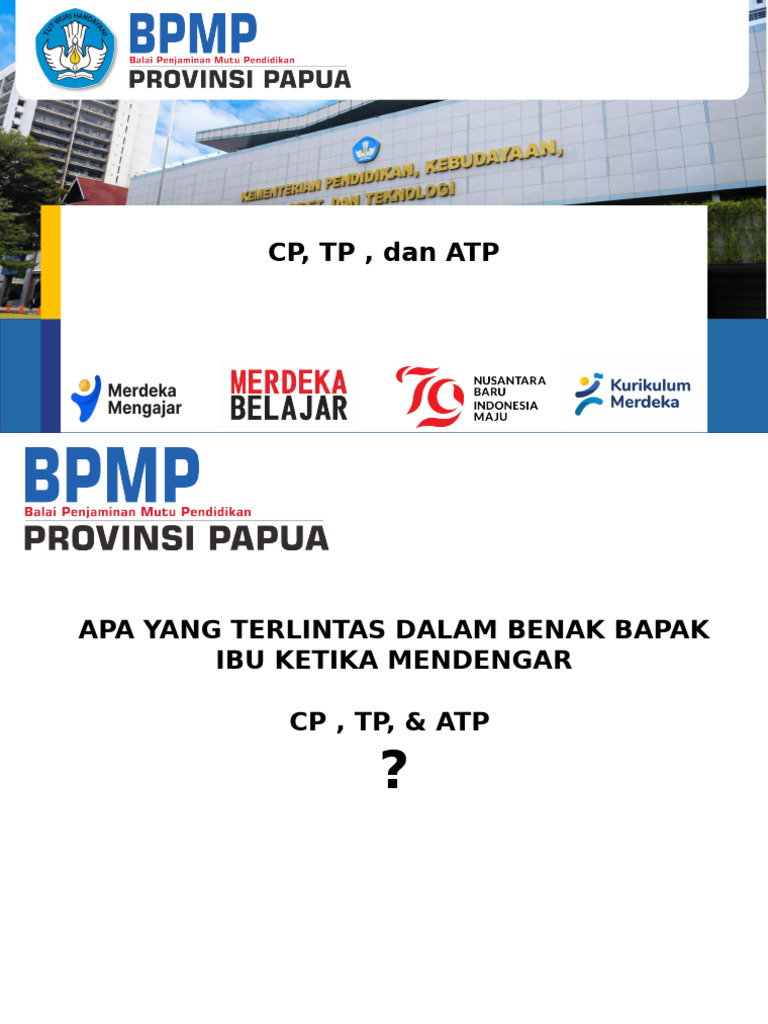 CP, TP & ATP Kurikulum Merdeka (1) | PDF