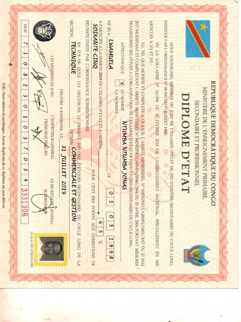 Dossiers Jonas Ntumba | PDF