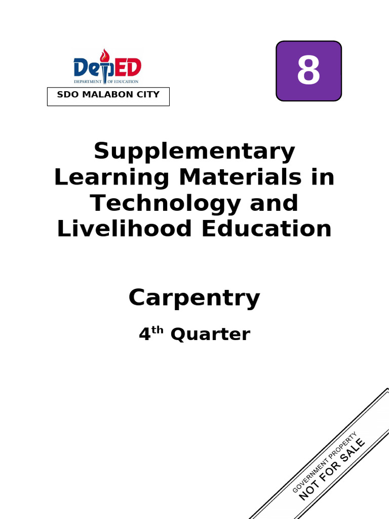 TLE-8 Carpentry 4th-Quarter | PDF | Foot (Unit) | Drawing