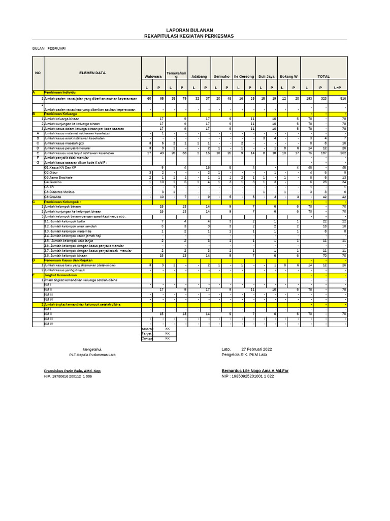 Laporan Perkesmas 2022 | PDF