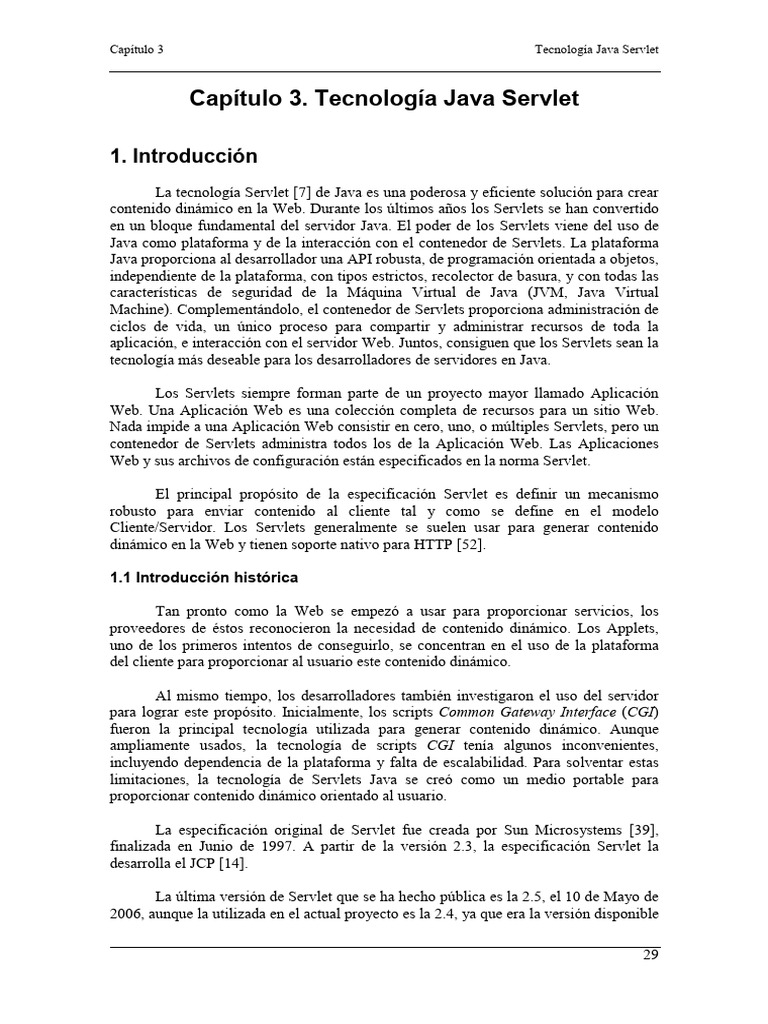 Cap 3 Tecnologia_a Java Servlet | PDF | Java (lenguaje de programación) | Arquitectura de sistemas