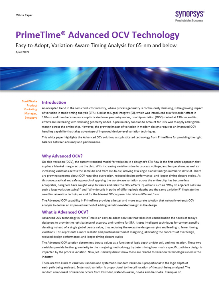 PrimeTime AdvancedOCV WP | PDF | Accuracy And Precision | Data Analysis