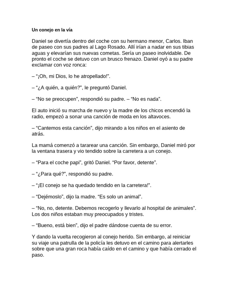 Rescate de Conejo en el Camino | PDF