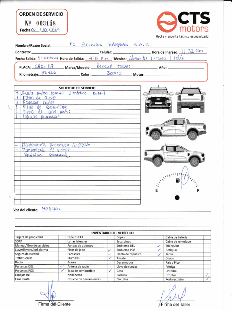 8. MANTENIMIENTO CHC-117 30K | PDF | Vehículo de motor | Coche