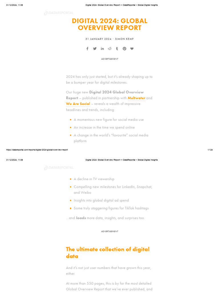 Digital 2024 - Global Overview Report - DataReportal - Global Digital ...
