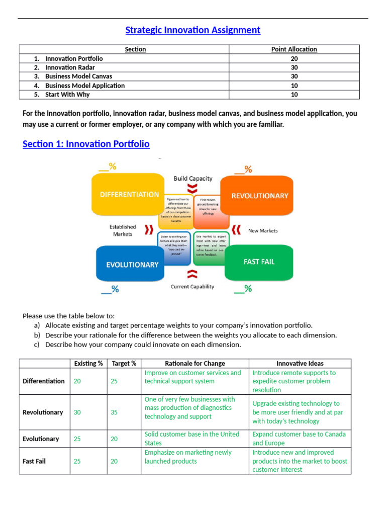 Strategic Innovation Framework Guide | PDF | Innovation | Business Model
