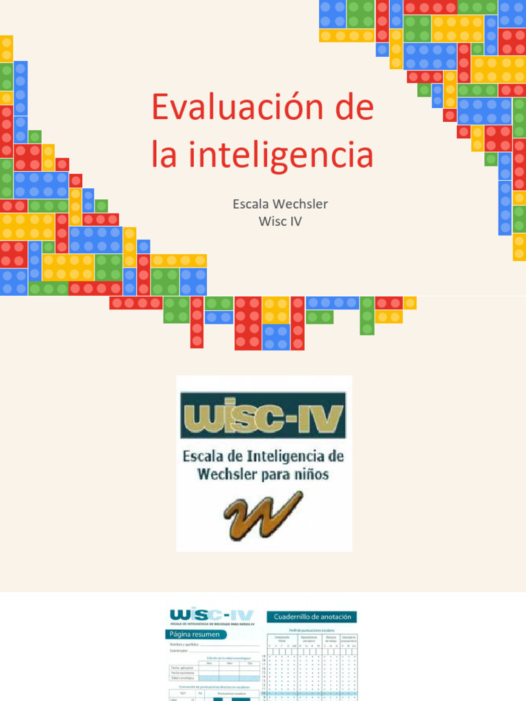 Diapo. Escala de Inteligencia Wechsler WISC-IV | PDF