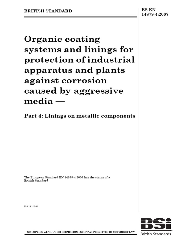Organic Coating Standards for Metal Linings | PDF | International ...