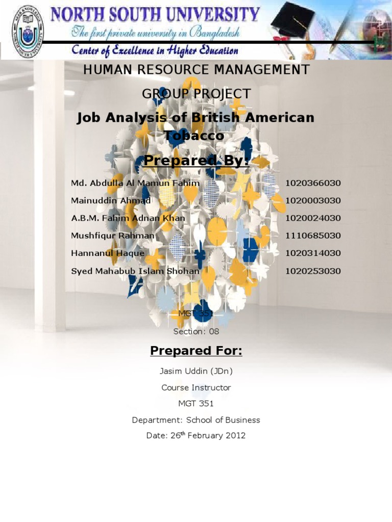 BAT Job Analysis | PDF | Sales | Employment