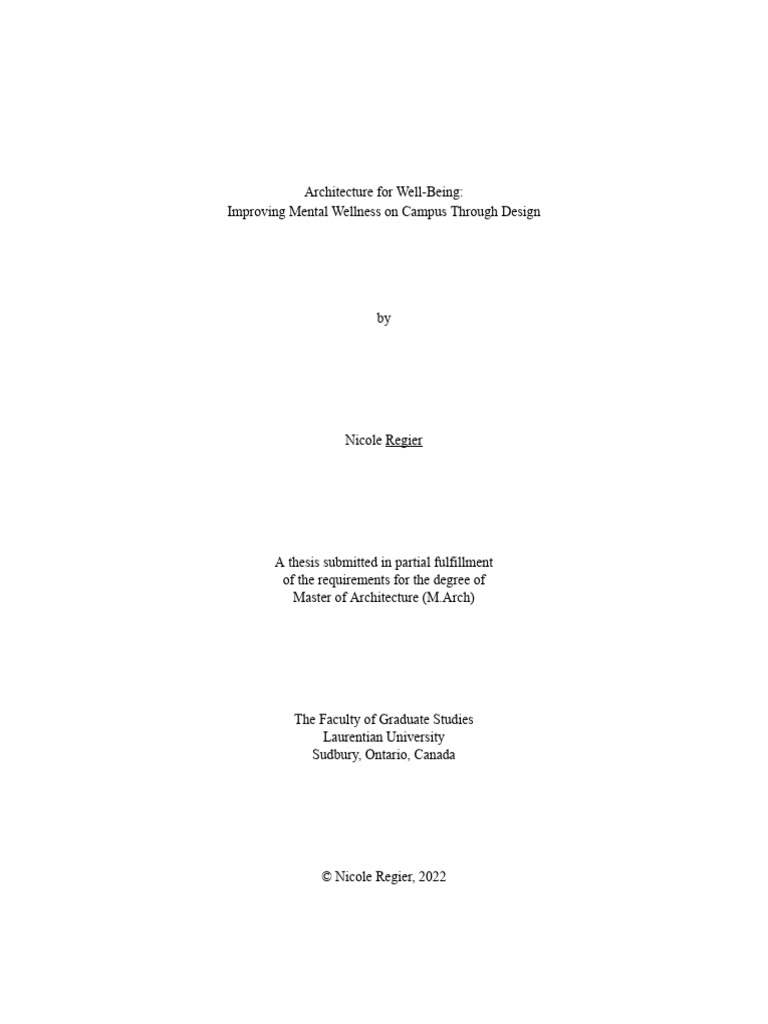 2thesis Booklet NRegier Compressed Pages 1 | PDF | Thesis