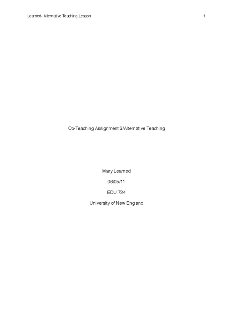 Effective Strategies for Alternative Teaching | PDF | Teachers | Classroom