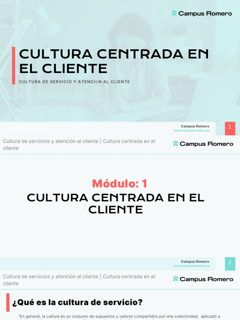 Cultura Centrada en el Cliente | PDF | Servicio al Cliente | Cliente