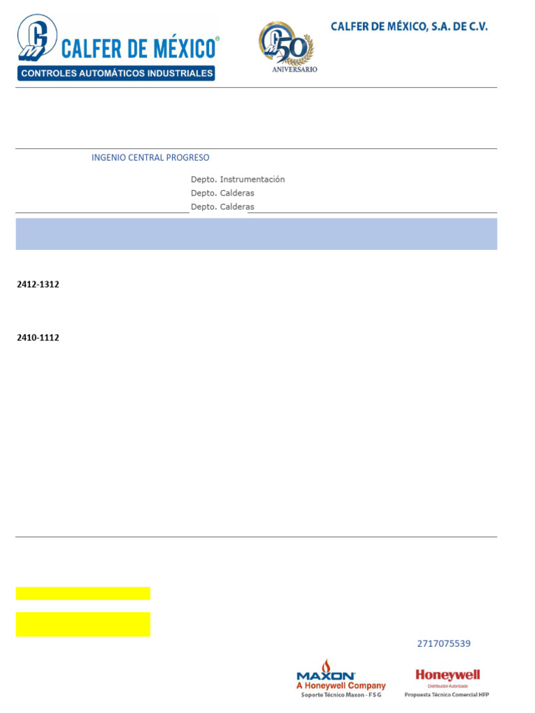 Ingenio Central Progreso: Contacto: Lugar de Entrega | PDF | Gases