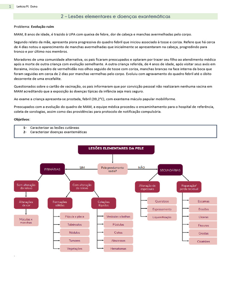 Lesões Cutâneas e Exantemas em Crianças | PDF | Pele | Sarampo