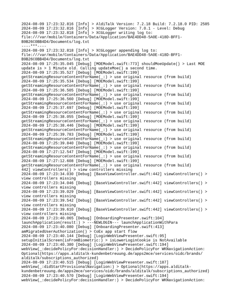 Log | PDF | Internet Standards | Communications Protocols