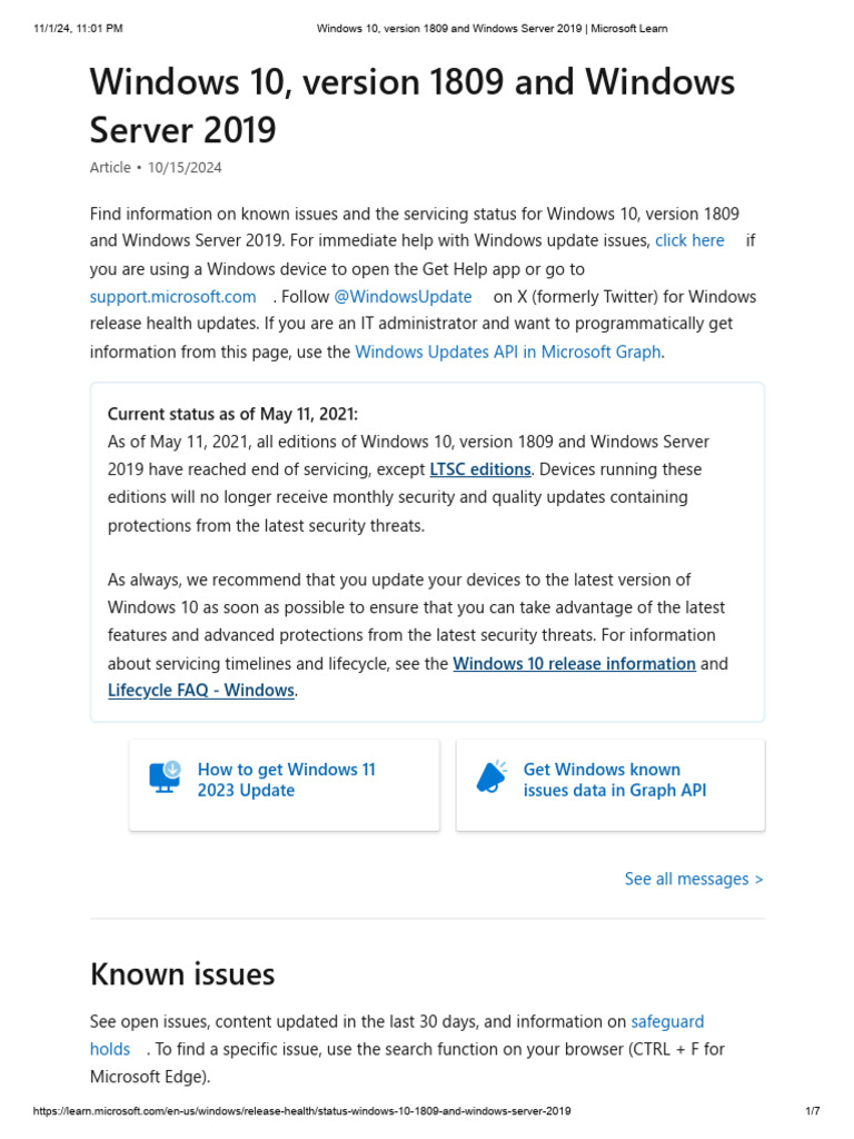 Windows 10 & Server 2019 EOL Update | PDF | Windows 10 | Microsoft Windows