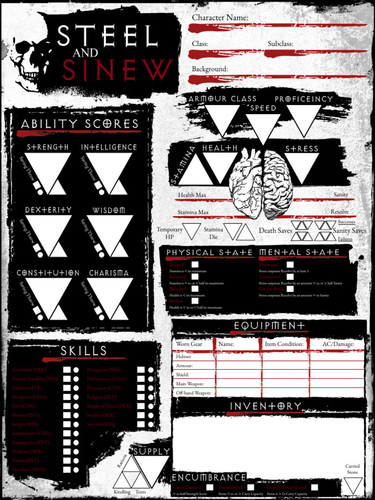 RPG Character Sheet Essentials | PDF