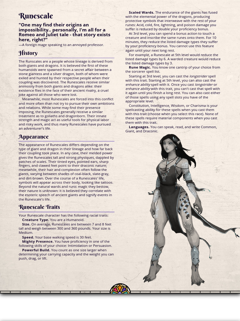 Runescale: Origins and Traits Explained | PDF