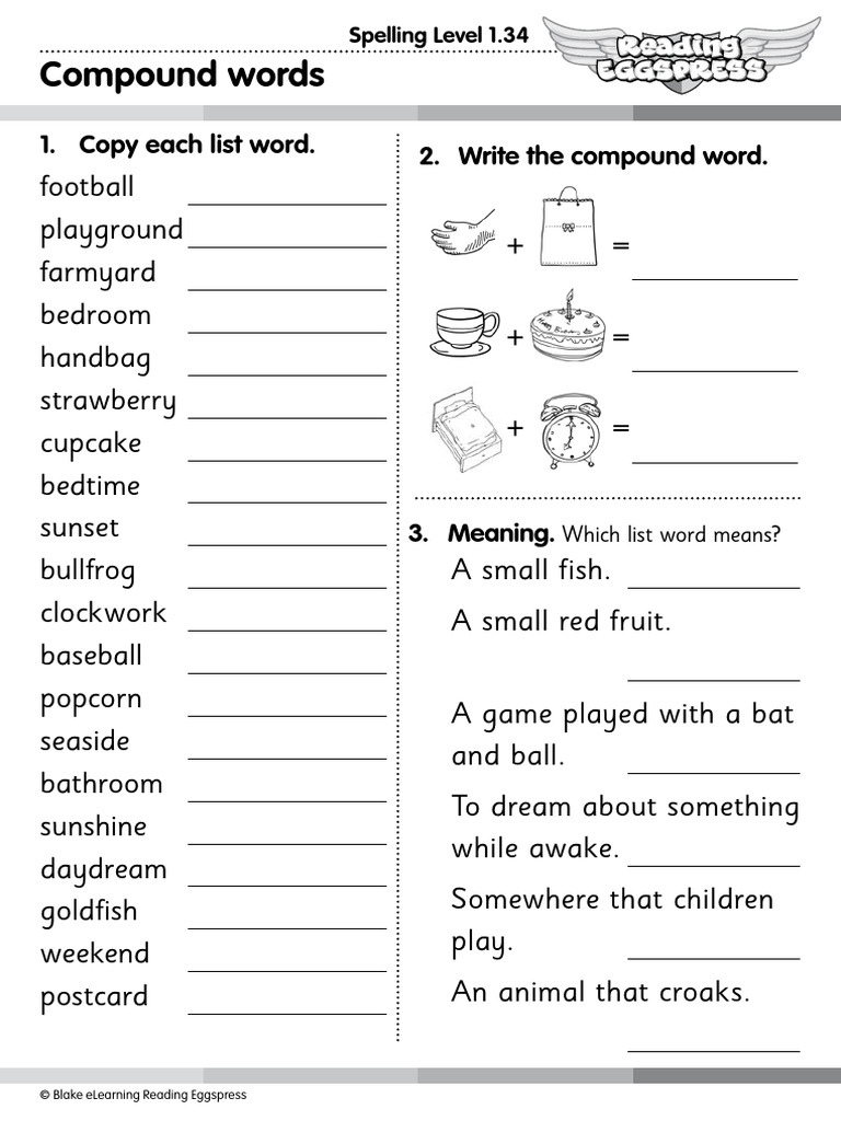 Activity Sheet Rex English Skills - Spelling Year 1 Lesson 34 | PDF