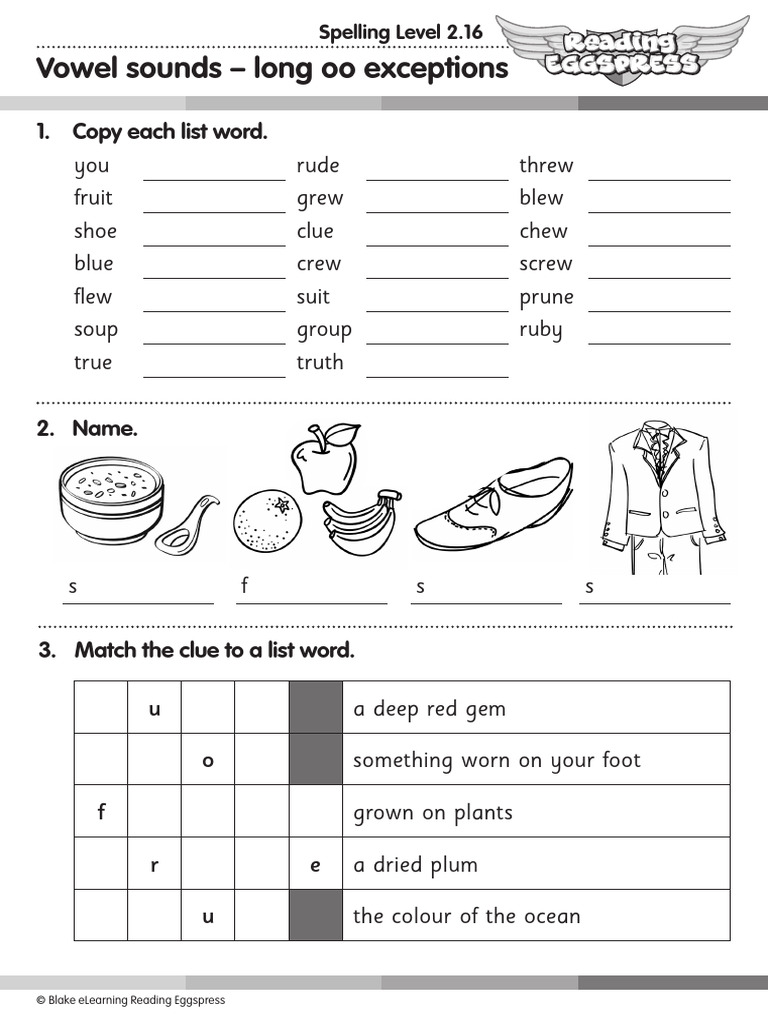 Activity Sheet Rex English Skills - Spelling Year 2 Lesson 16 | PDF