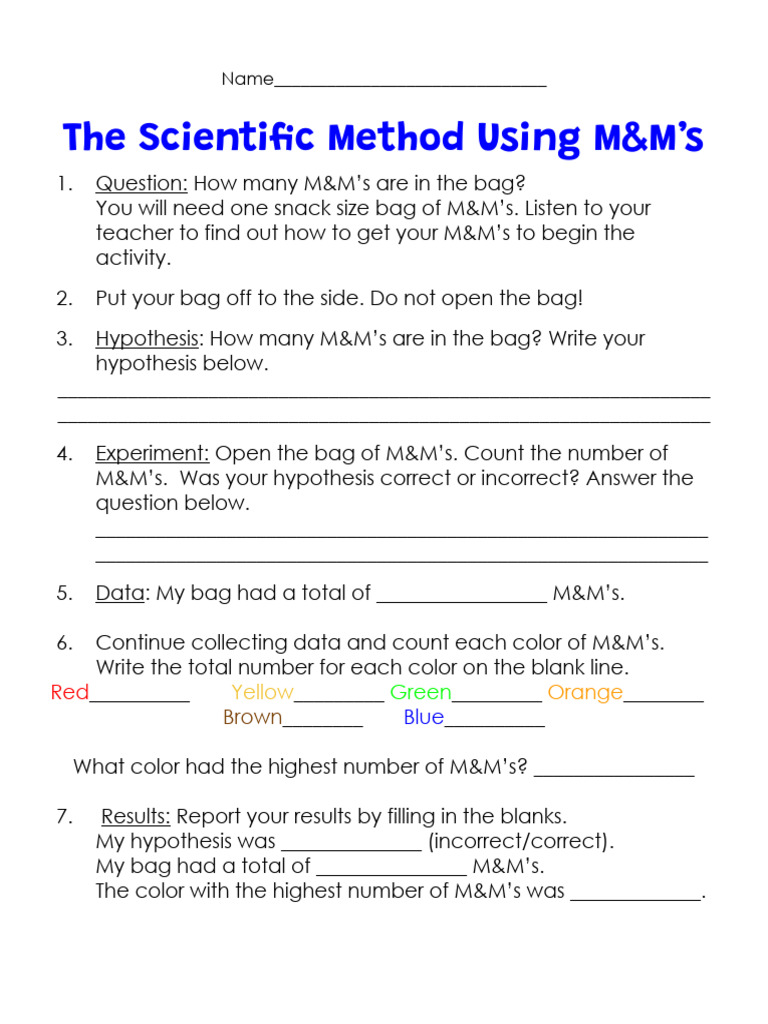2 Scientific Method mini-Lab MMs Count | PDF