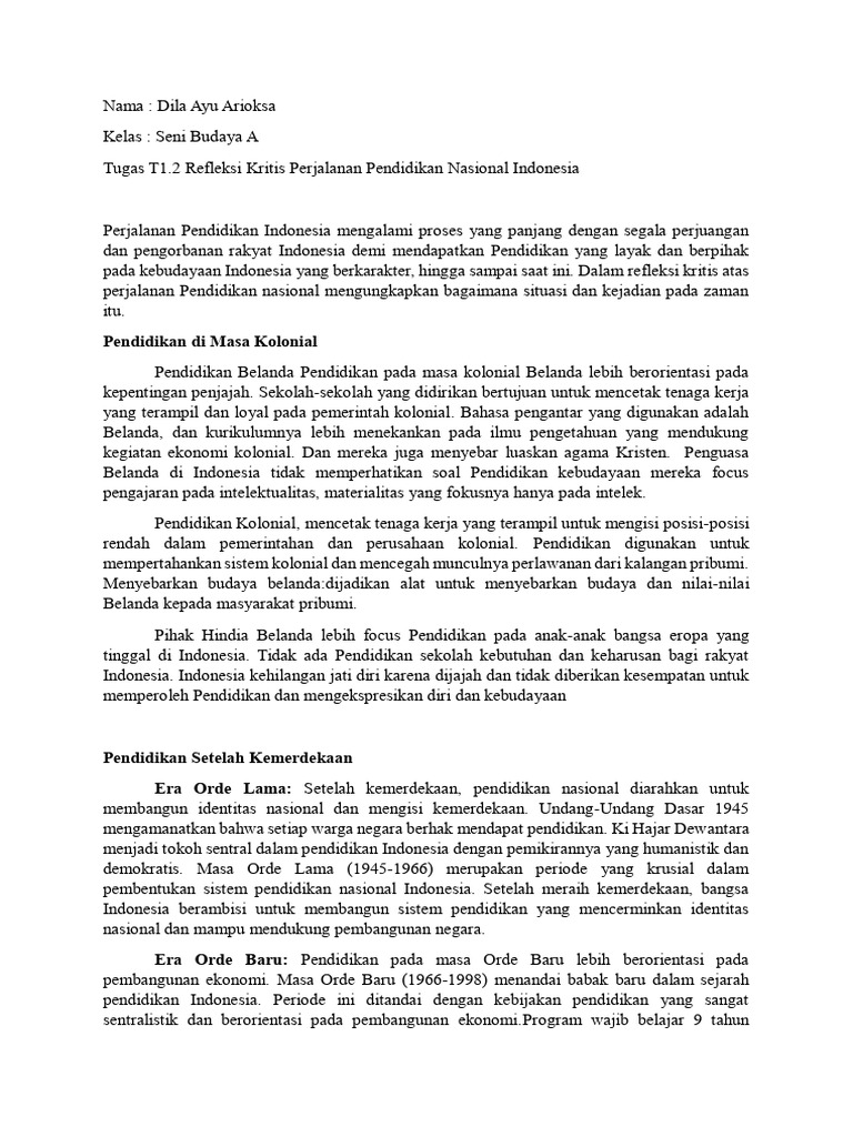 T1.2 Eksplorasi Konsep Filosofi Pendidikan Indonesia | PDF