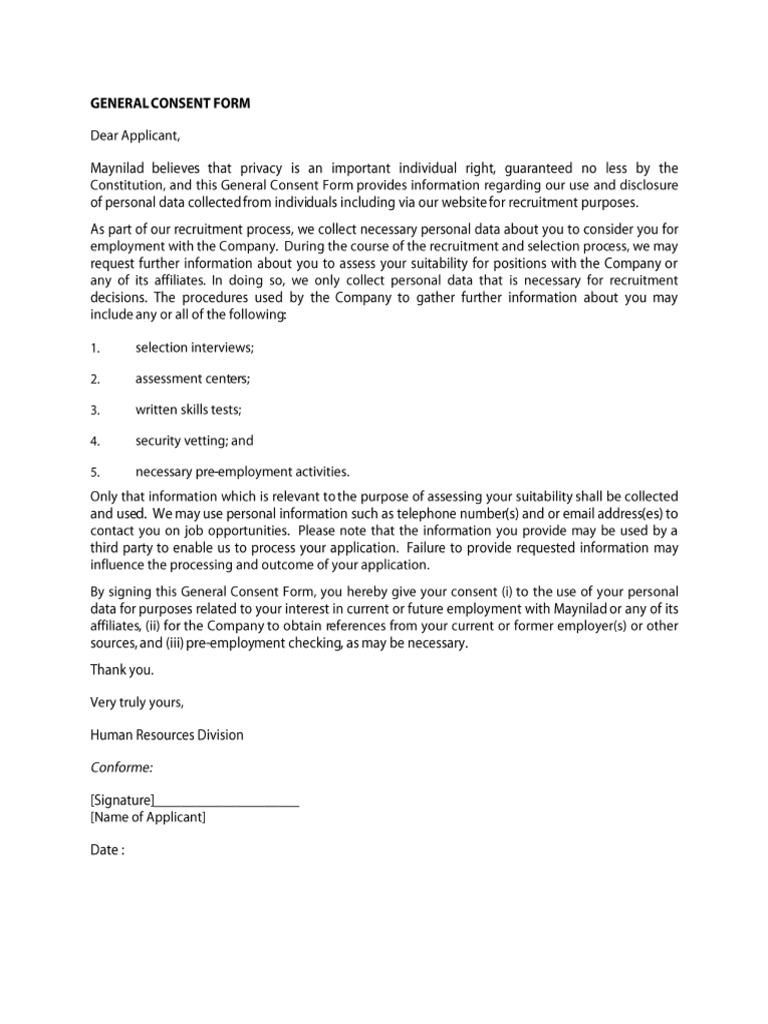 General Consent Form | PDF