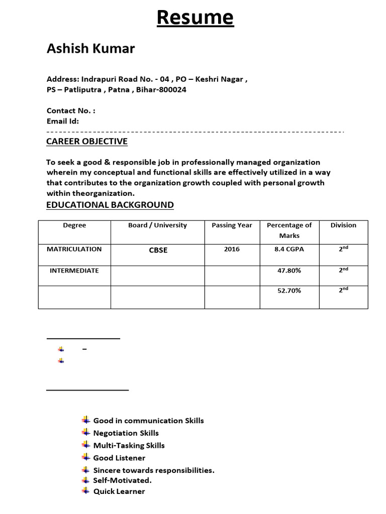 Ashish Kumar Resume | PDF