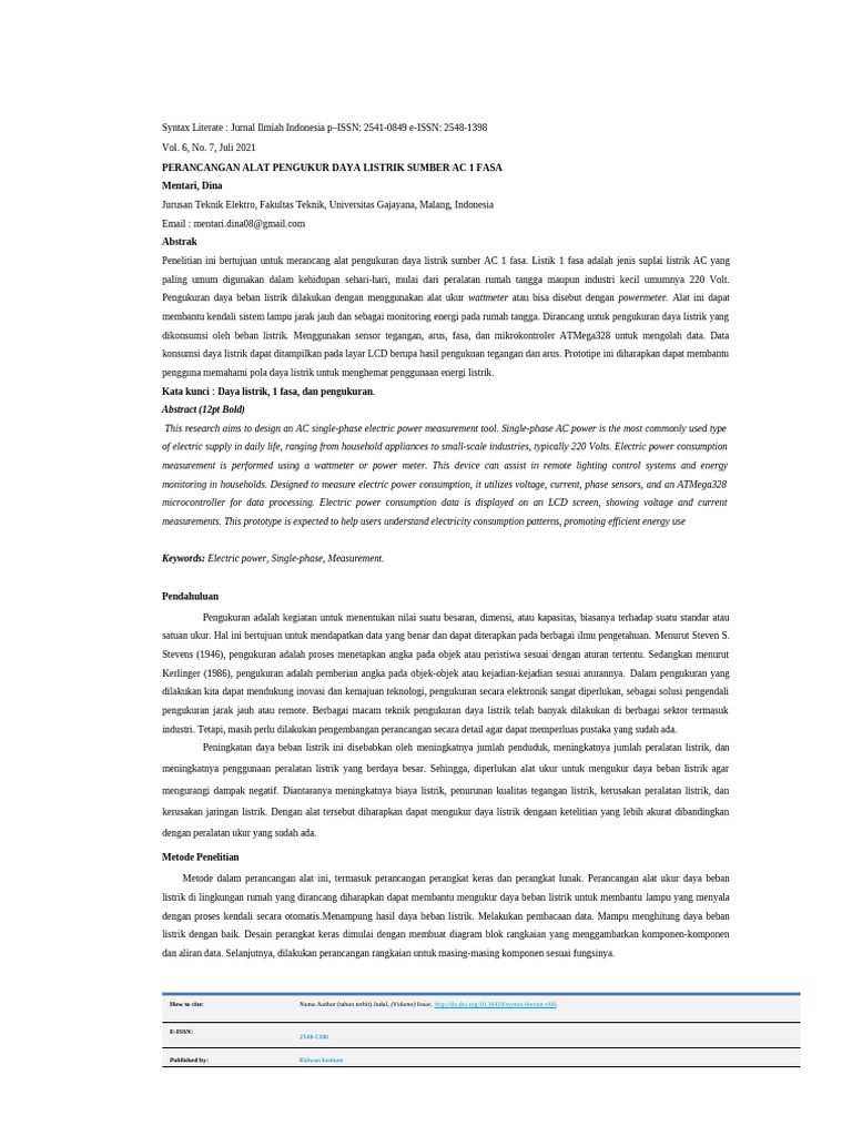 Jurnal Dina Mentari | PDF