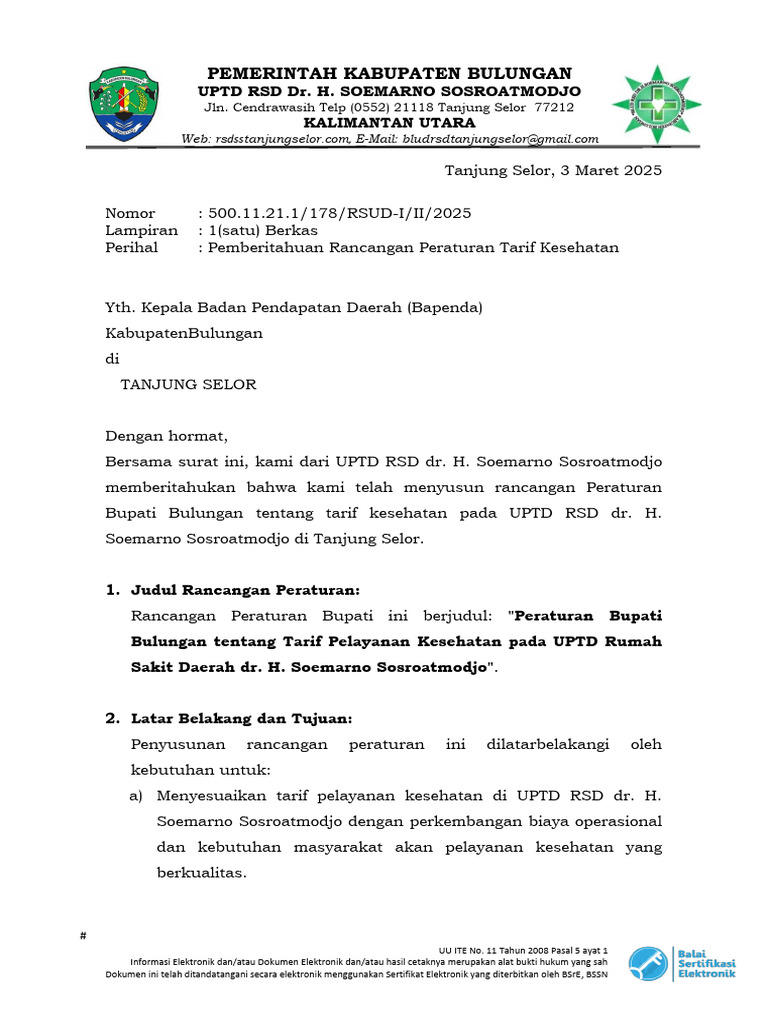 Draft Surat Ke Bapenda | PDF