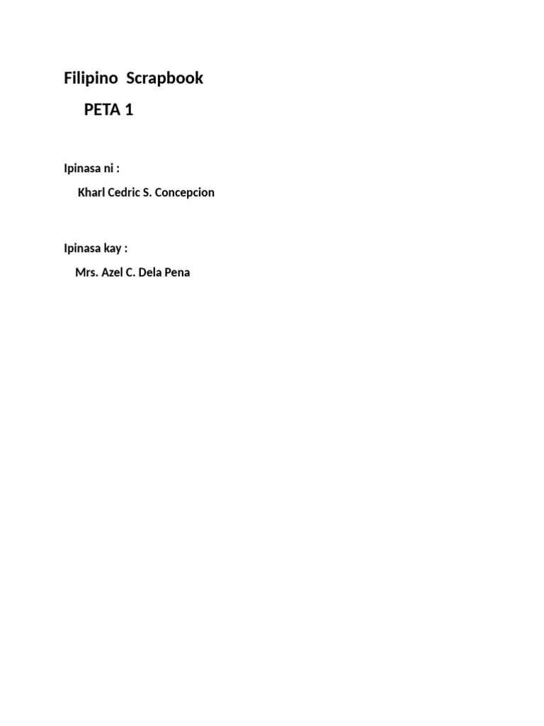 Filipino Scrapbook | PDF