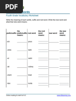 Grade 3 Root Words and Affixes Worksheet | PDF | Morphology | Syntax