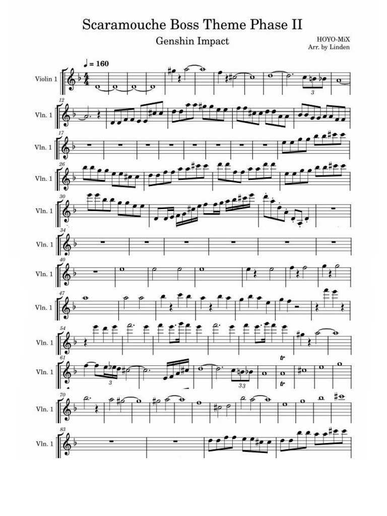 Scaramouche Violin1 | PDF