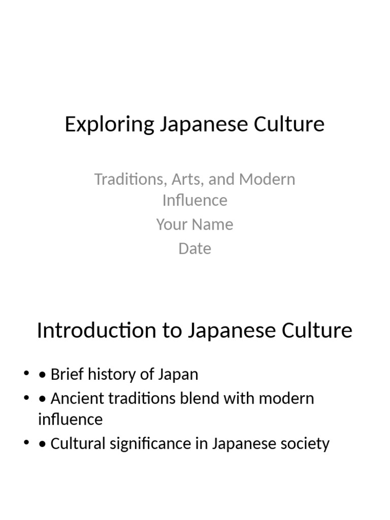 Japanese_Culture_Presentation_with_Images | PDF