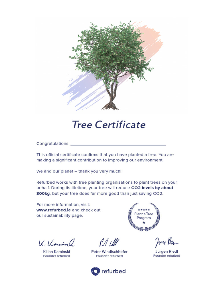 Refurbed Tree Certificate | PDF