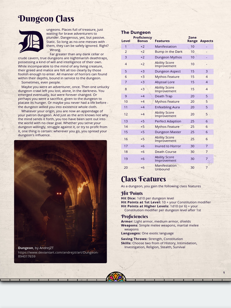 Dungeon Class - GM Binder | PDF