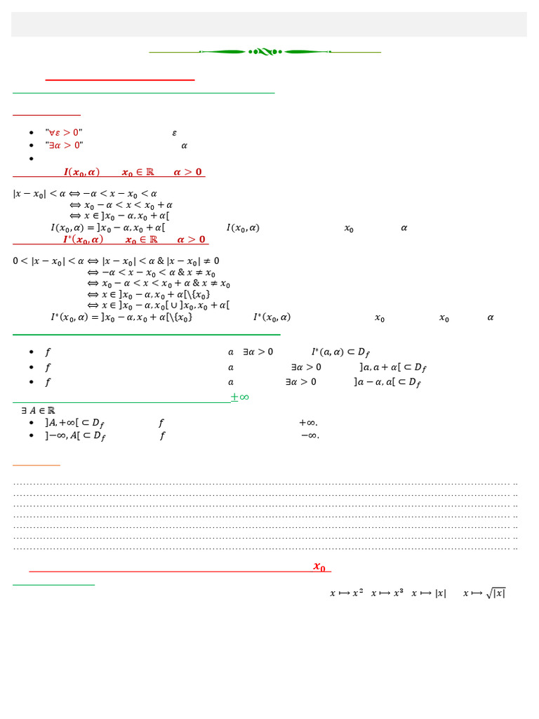 Limits of A Numerical Function | PDF | Real Analysis | Mathematical Analysis