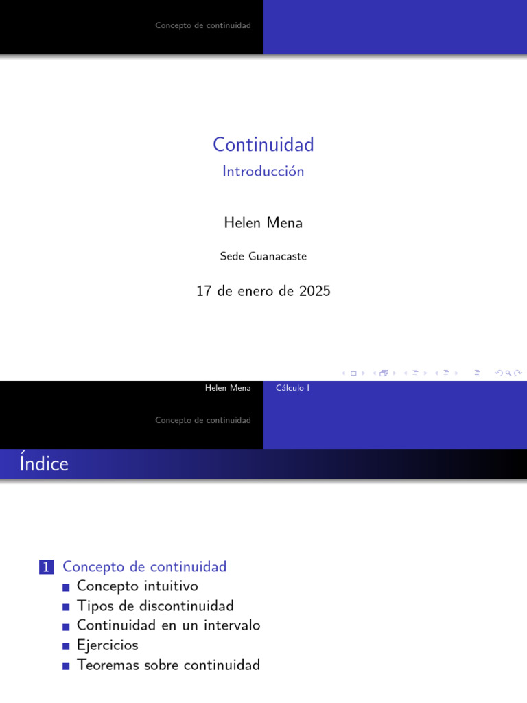 Continuidad Teoria 01 | PDF | Función continua | Función (Matemáticas)