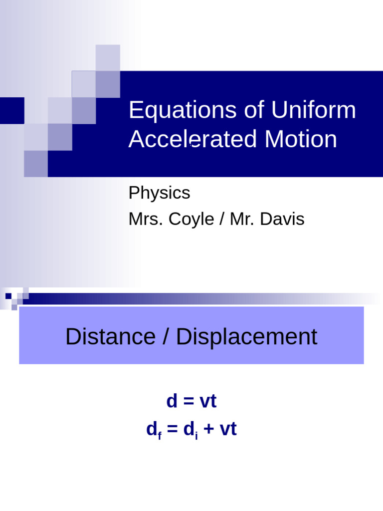 2 Equation of Motion for Accelerated Motion_rwd | PDF | Acceleration ...