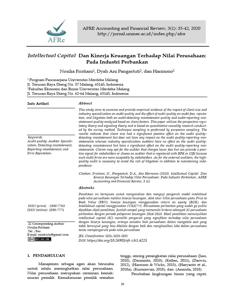 Pengaruh Modal Intelektual pada Nilai Perusahaan | PDF