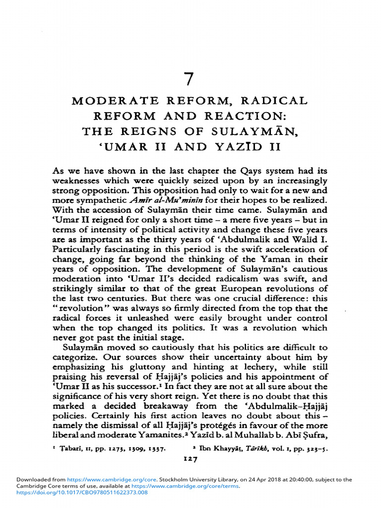 Reforms and Reactions in Early Islamic Rule | PDF