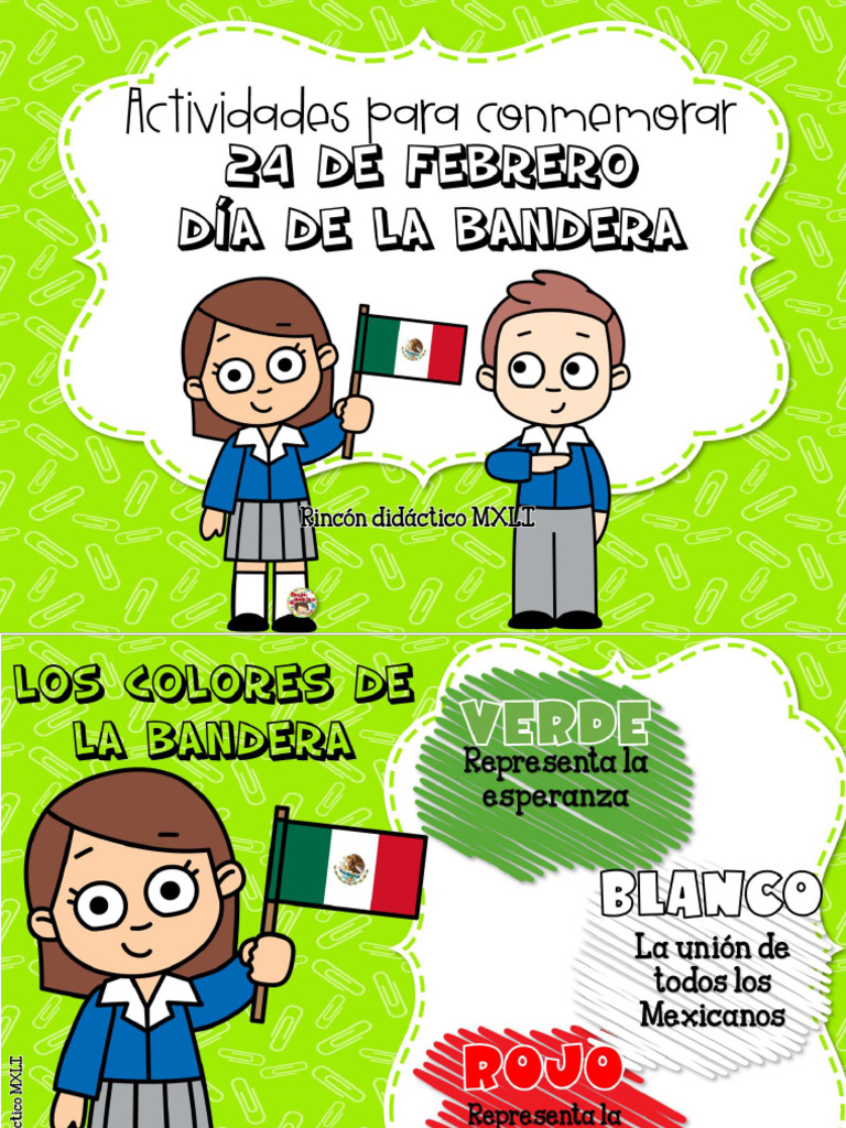 Actividades Día de La Bandera. - Rincón Didáctico MXLI | PDF