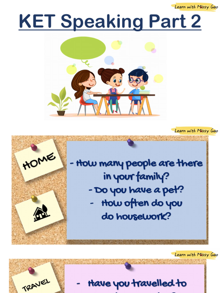 KET Speaking Part 2 | PDF