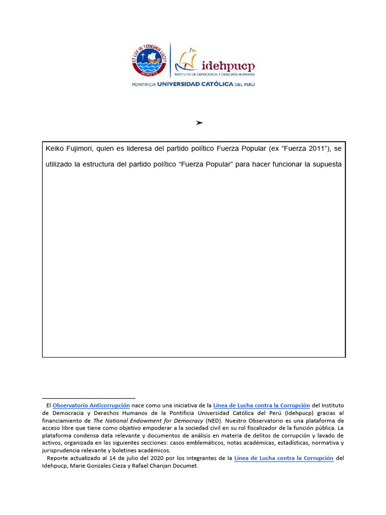 Caso Reporte Fuerza Popular | PDF | Justicia | Crimen y violencia