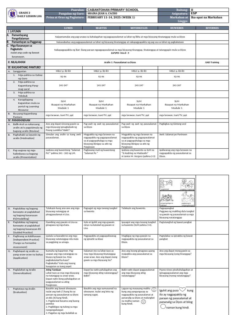 DLL_ESP 2_Q4_W1 | PDF