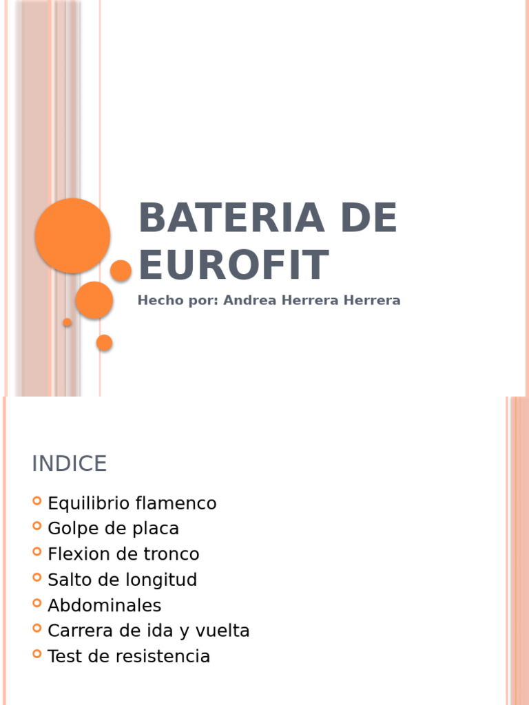 Bateria de Eurofit | PDF