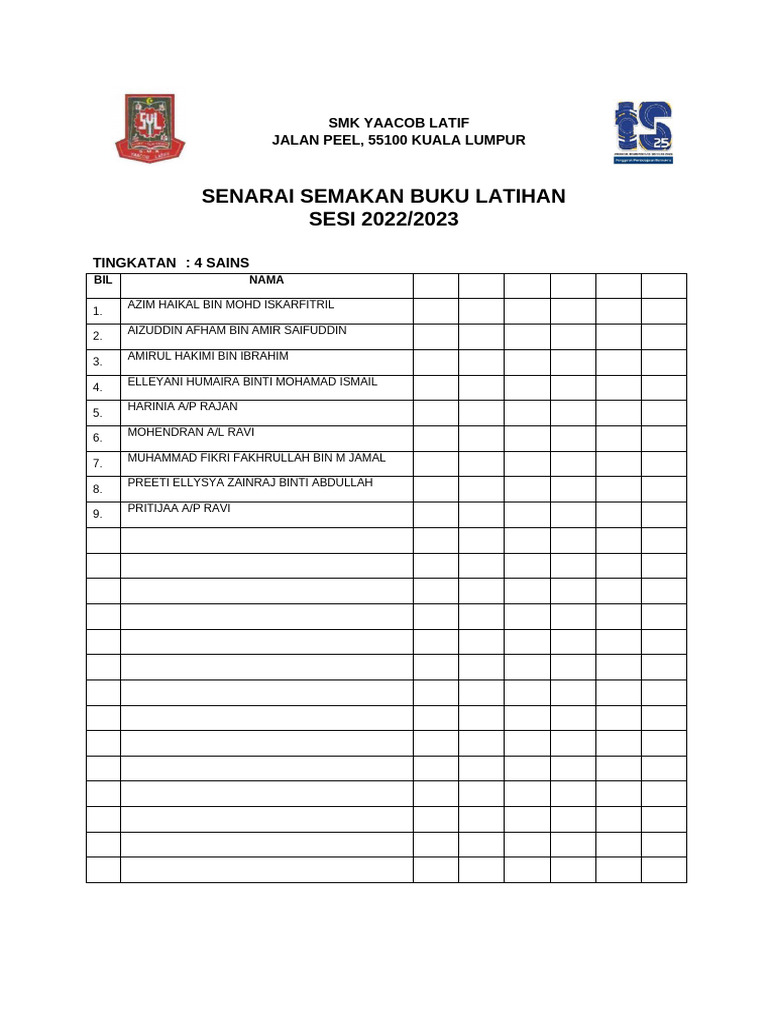 Semakan Buku Latihan 4S | PDF