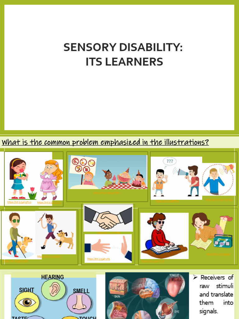 1 Sensory Disabilities Its Learners | PDF | Senses | Hearing Loss