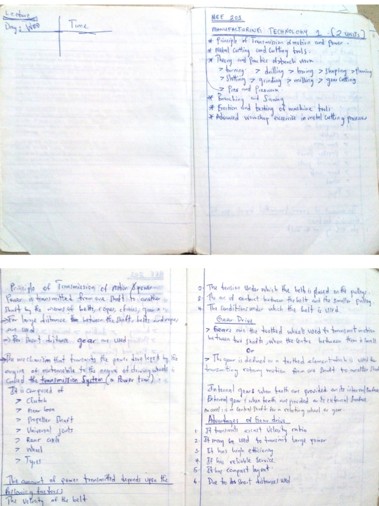 Mee 201 Note by YCG | PDF